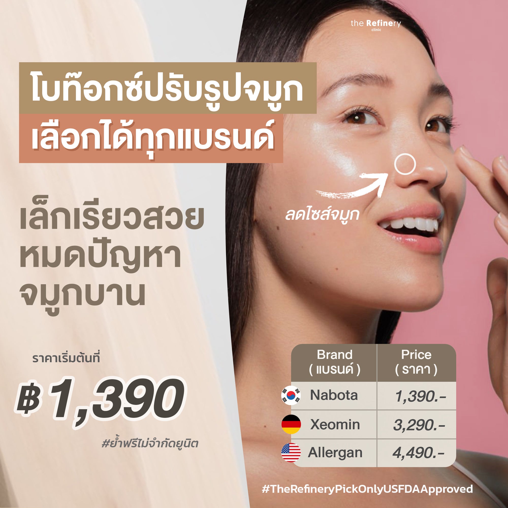 โบท๊อกซ์ จมูกเพิ่มความคม หรือ ลดขนาด (Nose Minimizing) – The Refinery ...